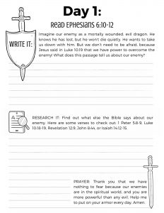 30 Day Armor of God Family Bible Study - Little Shoots, Deep Roots