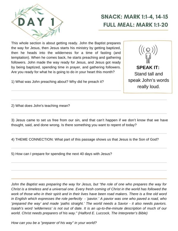 40 Days with Jesus (Family Study Guide) - Little Shoots, Deep Roots