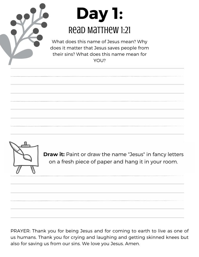 Names of Jesus (Advent Family Bible Study) - Little Shoots, Deep Roots