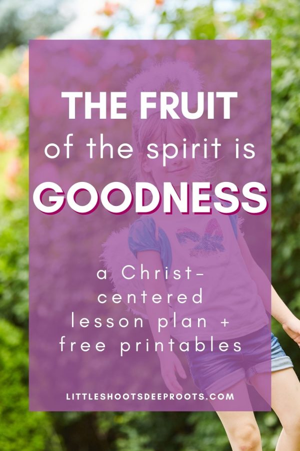 Fruit of the Spirit GOODNESS: lesson plan and devotional